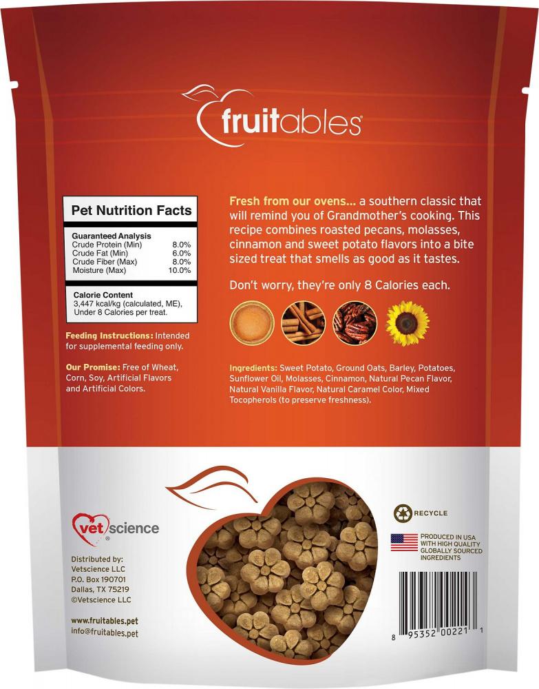 Fruitables Crunchy Sweet Potato & Pecan Dog Treats - Granite Bay, CA ...